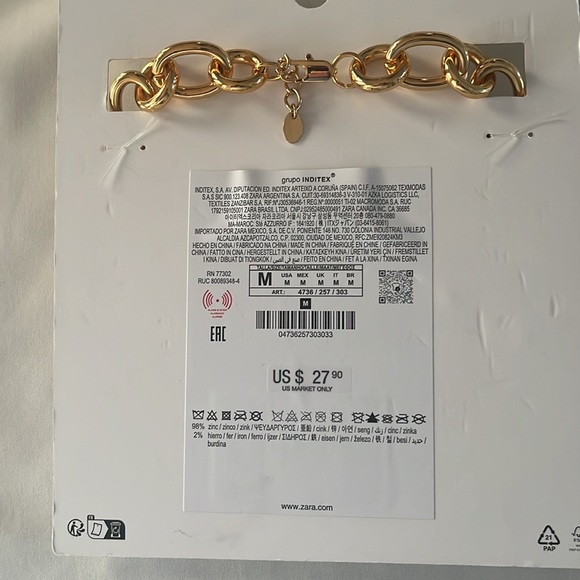 Zara | Jewelry | Zara Ring Link Necklace | Poshmark